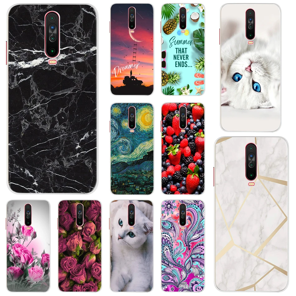 Silicone-Case-For-Xiaomi-Poco-X2-Back-Cover-Marble-Printed-Soft-TPU ...