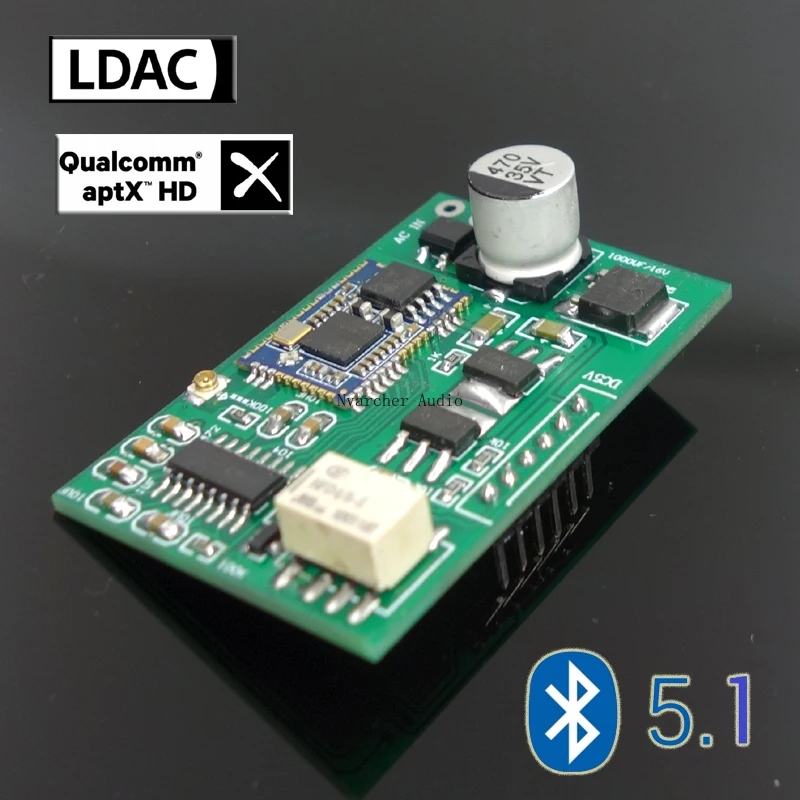 Nvarcher QCC5125 Bluetooth 5.1 Receiver Module Analog Input ES9023 DAC ...