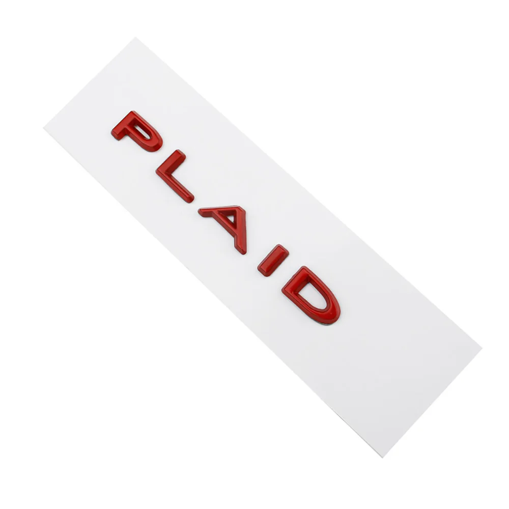 For Tesla Model S X Y ModelY Plaid Sticker Decals Wordmark Rear End ...