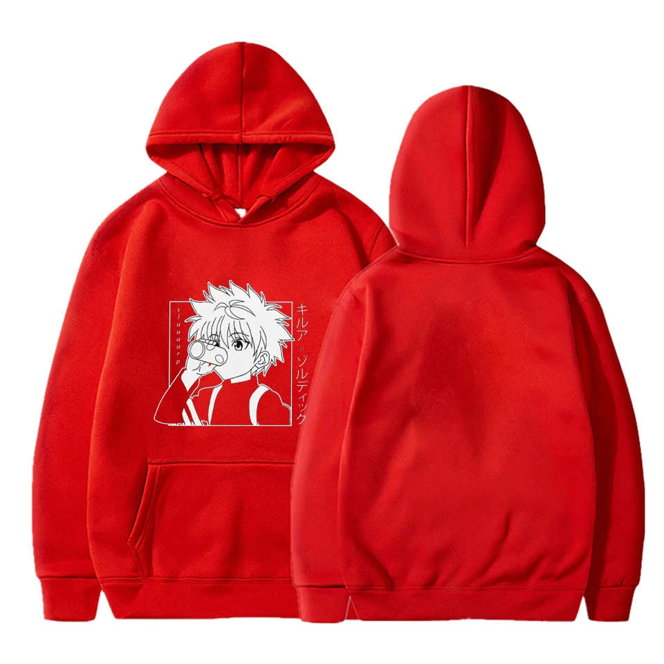 Kawaii Hunter X Hunter Hoodies Men Women Short Sleeve Sweatshirt Killua ...