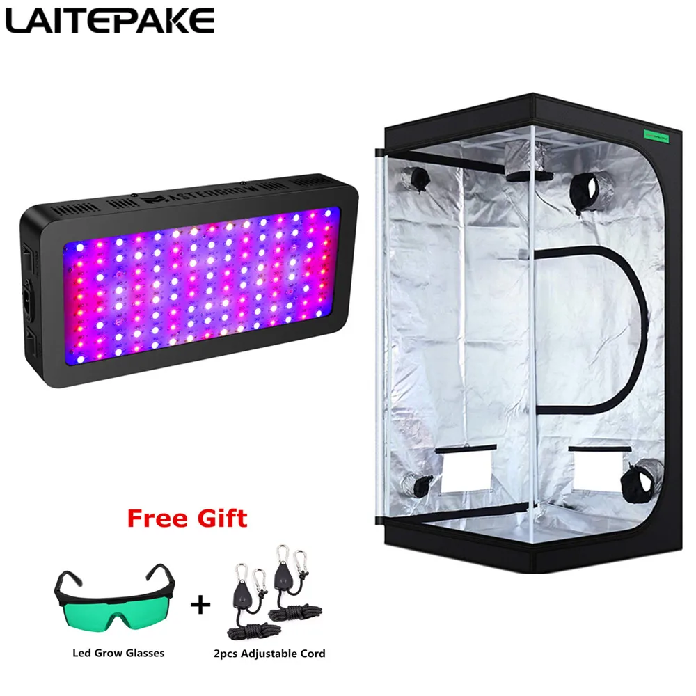 Grow Tent Room Complete Kit Full Spectrum LED Grow Light+Multiple Size ...