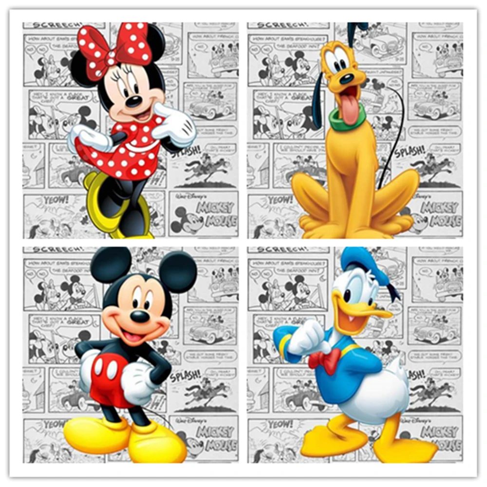 Craft Supplies & Tools 5D Diamond Painting Mickey Mouse Full Round ...