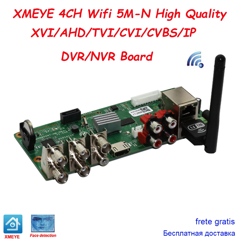 XM-H-265-4CH-5M-N-IP-Wifi-DVR-NVR-Board-4-CHannel-Video-Surveillance ...