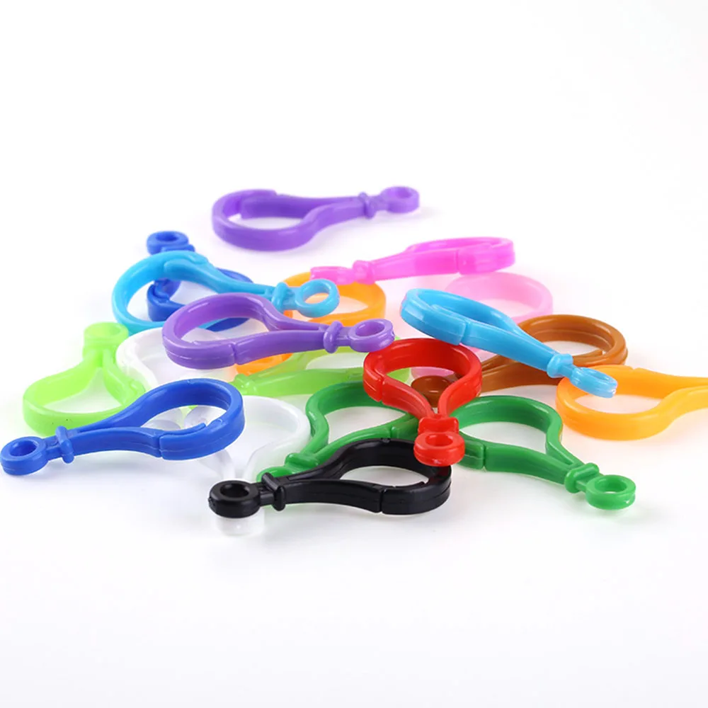 50Pcs-Multicolor-Plastic-Bulb-Shape-Lobster-Clasp-Trigger-Hook-DIY-Key ...