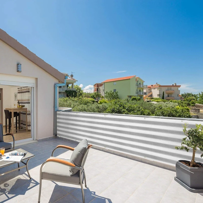 Cerca de privacidade sn, 0.9m x 5m ft grade cerca pára brisa varanda ...