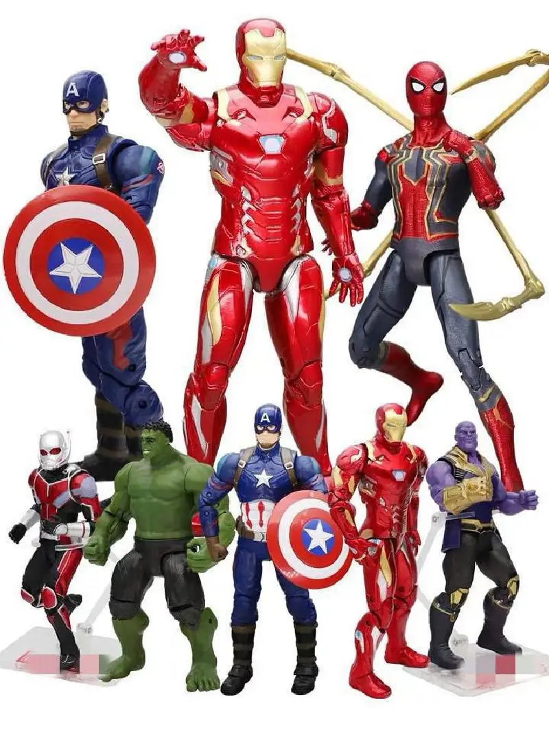 18cm Avengers Toys Thanos Hulk Buster Iron Man Captain America Thor ...