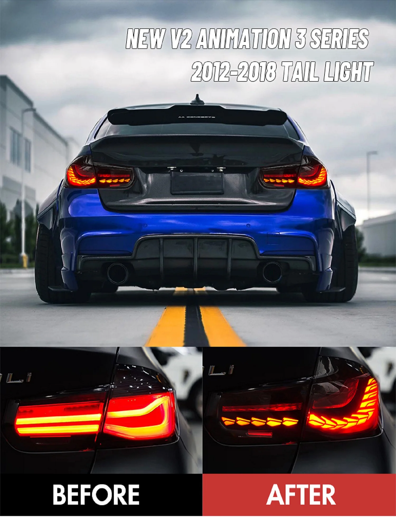 Yum-yum.Yahoo 店TT-ABC OLED Tail Lights for BMW F30 2013-2018 F35 F80 ...