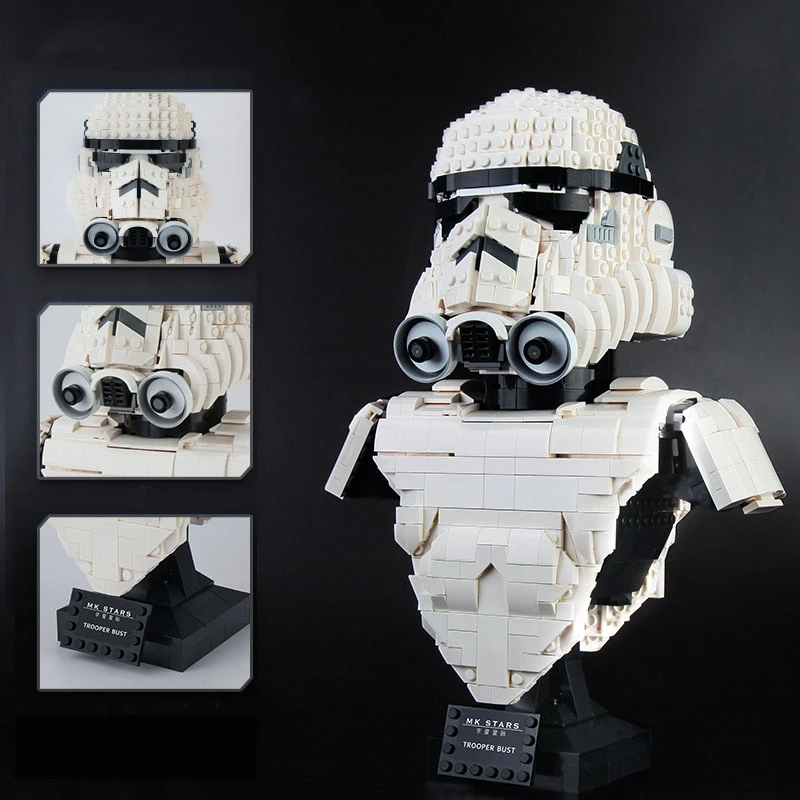 Stormtrooper Busts Building Block Star Wars Darth Vader Mandalorian ...