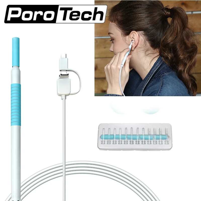 I98 Otoscope Endoscope Camera Ear Cleaner Tool Ear-wax Check View Real ...