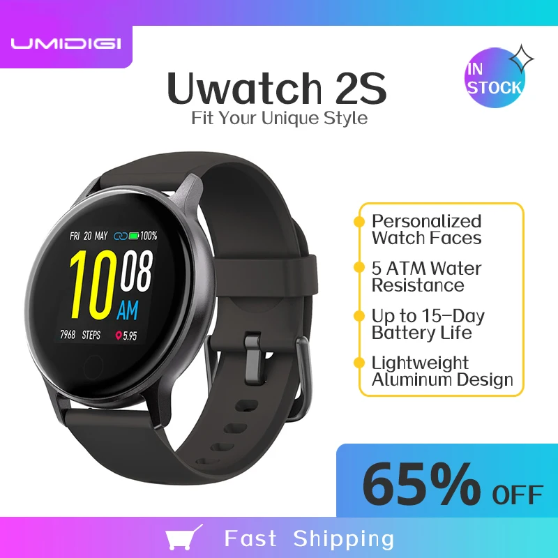 UMIDIGI-Uwatch-2S-Android-IOS-Sport-Smart-Watch-Men-5ATM-Waterproof-1-3 ...