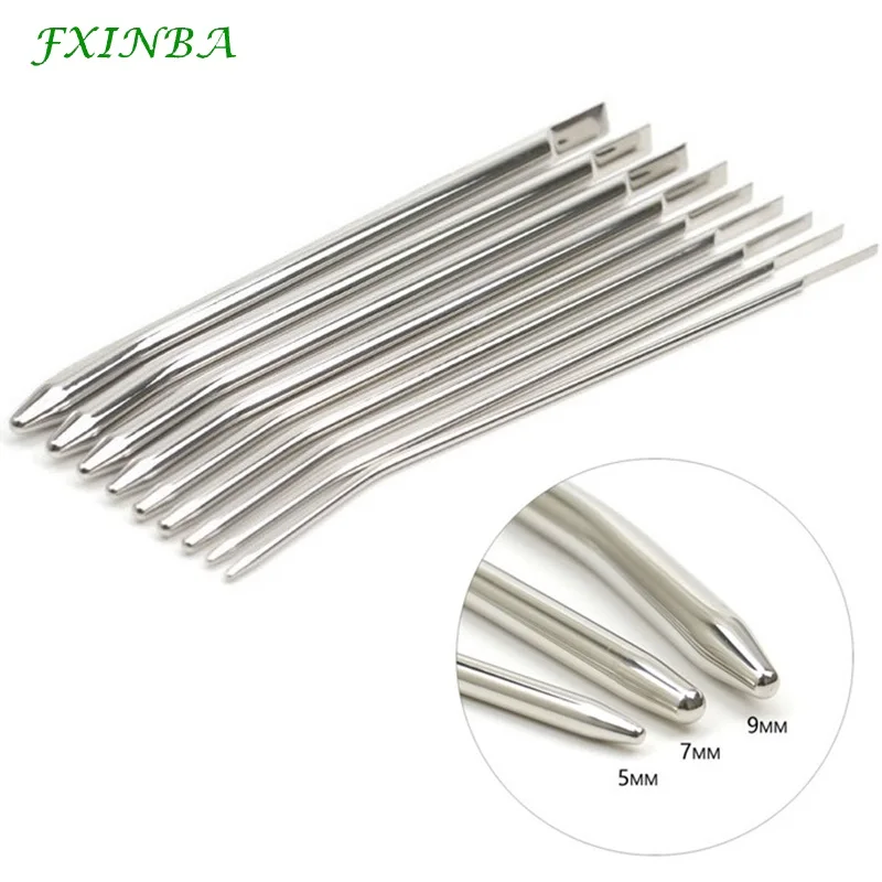 FXINBA 4-12mm Stainless Steel Penis Plug Male Urethral Sound Dilators ...