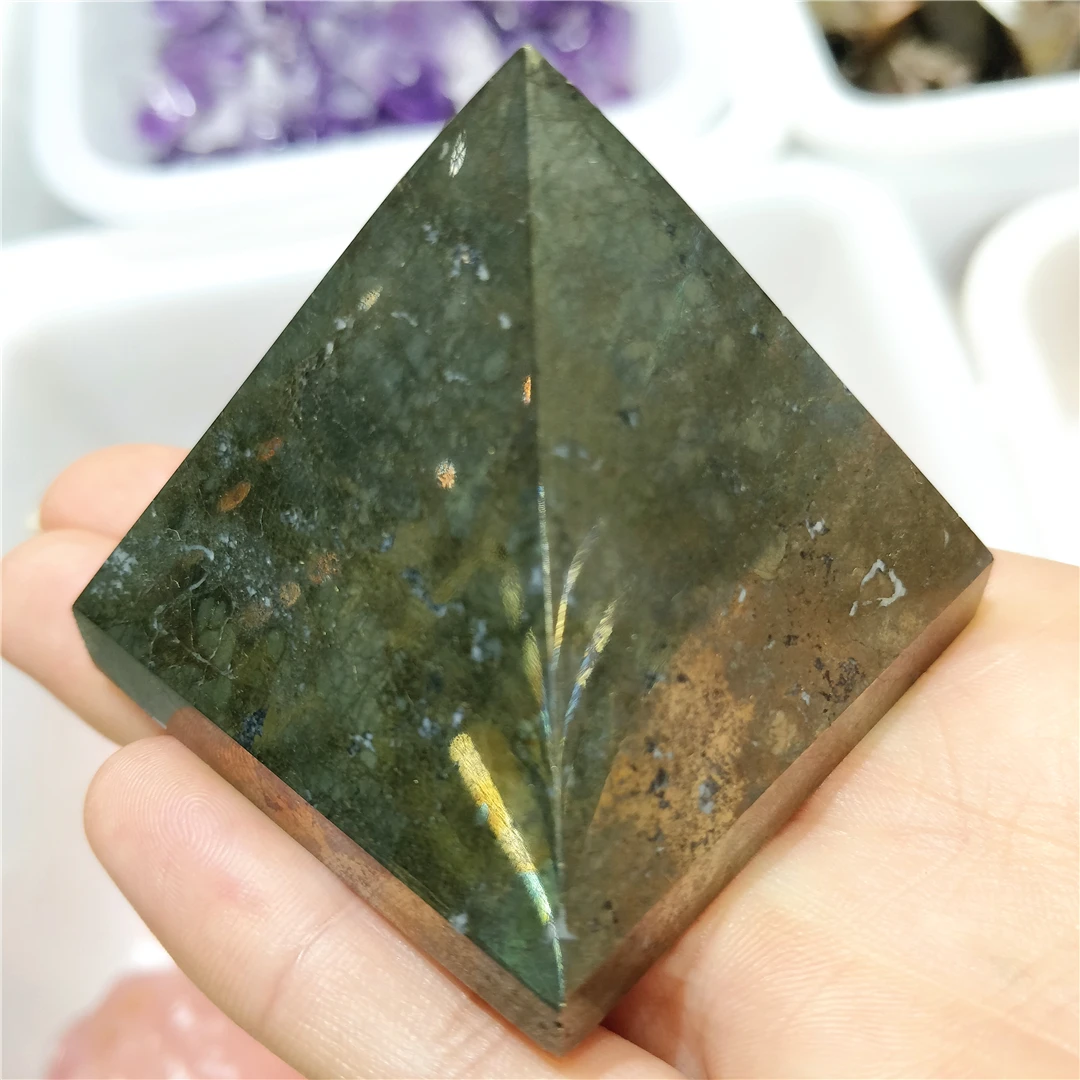 Natural-Pyrite-Quartz-Egypt-Pyramid-Ornament-Stone-Mineral-Specimen ...