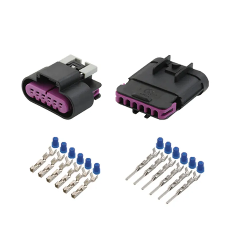 6 Pin/way Male Female Taillight Turn Light Assembly Harness Connector ...