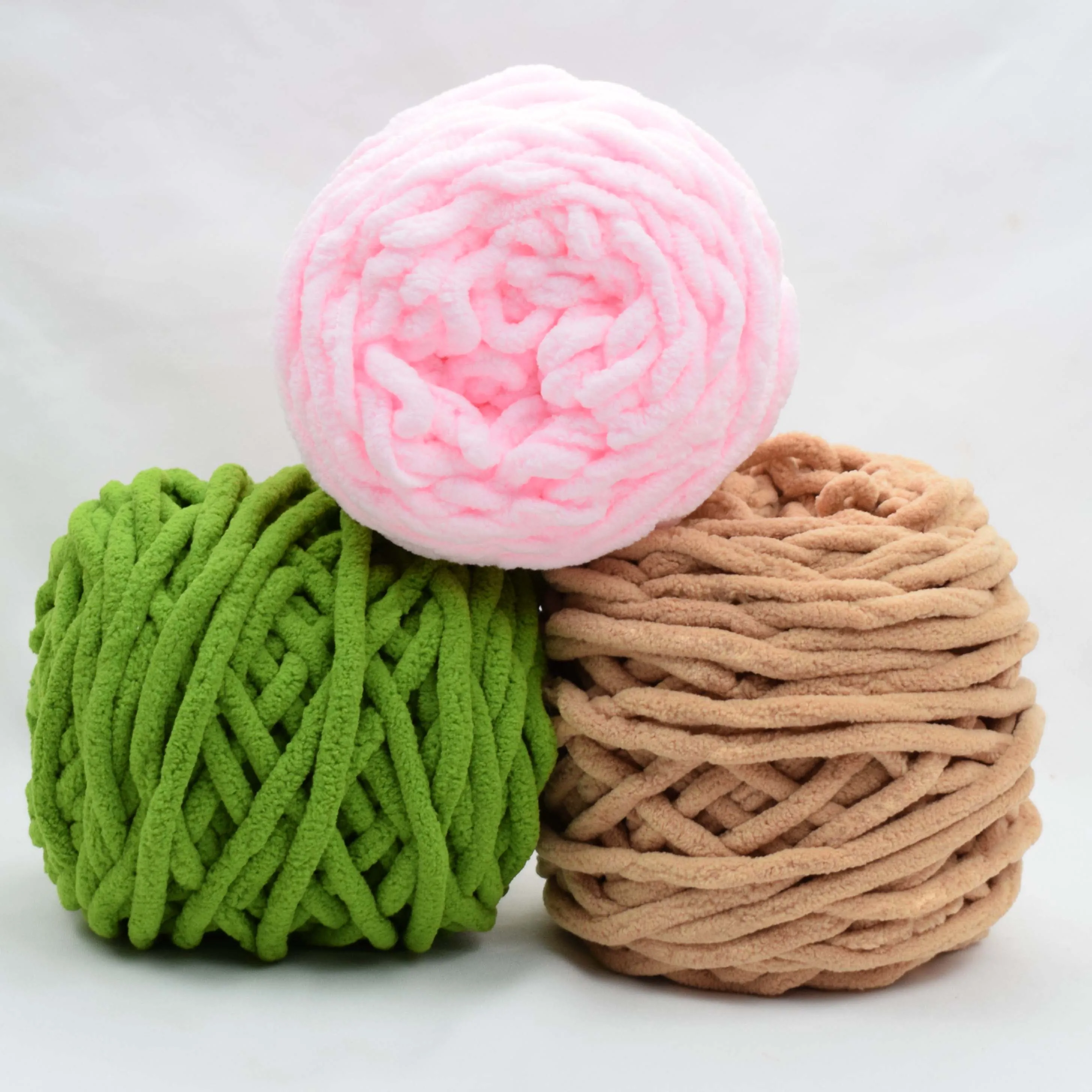 100g/ball Soft Milk Cotton Blends Polyester Blended Chenille Wool Yarn ...