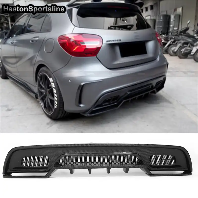 FOR MERCEDES BENZ W176 A45 REAR DIFFUSER Bumper Lip Spoiler 1 LOW ...