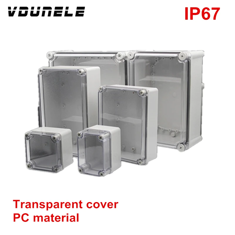 Caja-de-conexiones-impermeable-IP67-cubierta-transparente-cajas-el-ctricas-DIY-caja-de-pl-stico ...