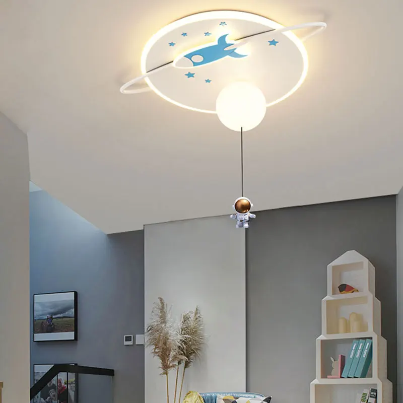 Luxury-Ceiling-Lamp-For-Kids-Room-LED-Modern-Ceiling-Light-Astronaut ...