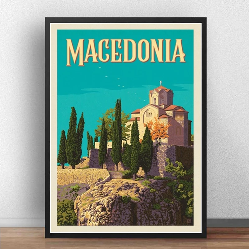 Mt1264 Macedonia Travel City Poster Vintage Wall Art Picture Canvas ...