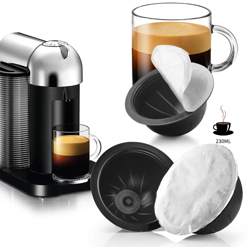 Reusable Coffee Capsule Filter Cup Nespresso Powder Refillable Machine ...