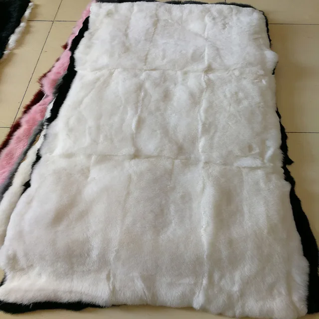 High Quality Genuine Rex Rabbit Skin Fur Raw Plates Fluffy Leather Fur ...