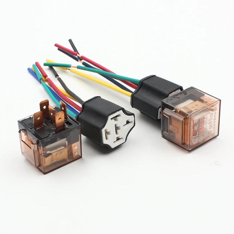 Car Transparent Spdt 80a Relay 4pins 5pins 12 Volt Coil Dc 24v Ceramic ...