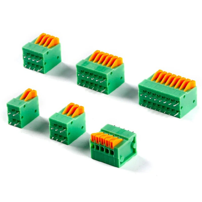 10pcs Kf141v-2.54-2p/3p/4p/5p/6p/8p Spring-loaded Pcb Connector ...