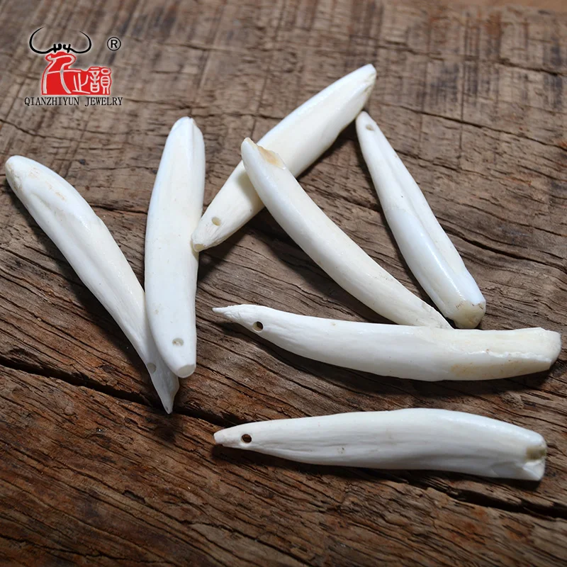 10pcs-Brown-Wild-boar-Teeth-Natural-Bone-Beads-Pendants-For-Diy-Jewelry ...