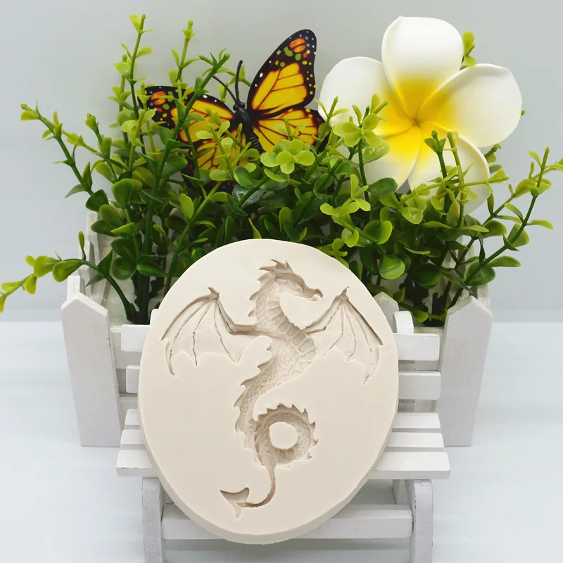 Flying Dragon Silicone Resin Mold Pastry Fondant Moulds Wedding Cake ...