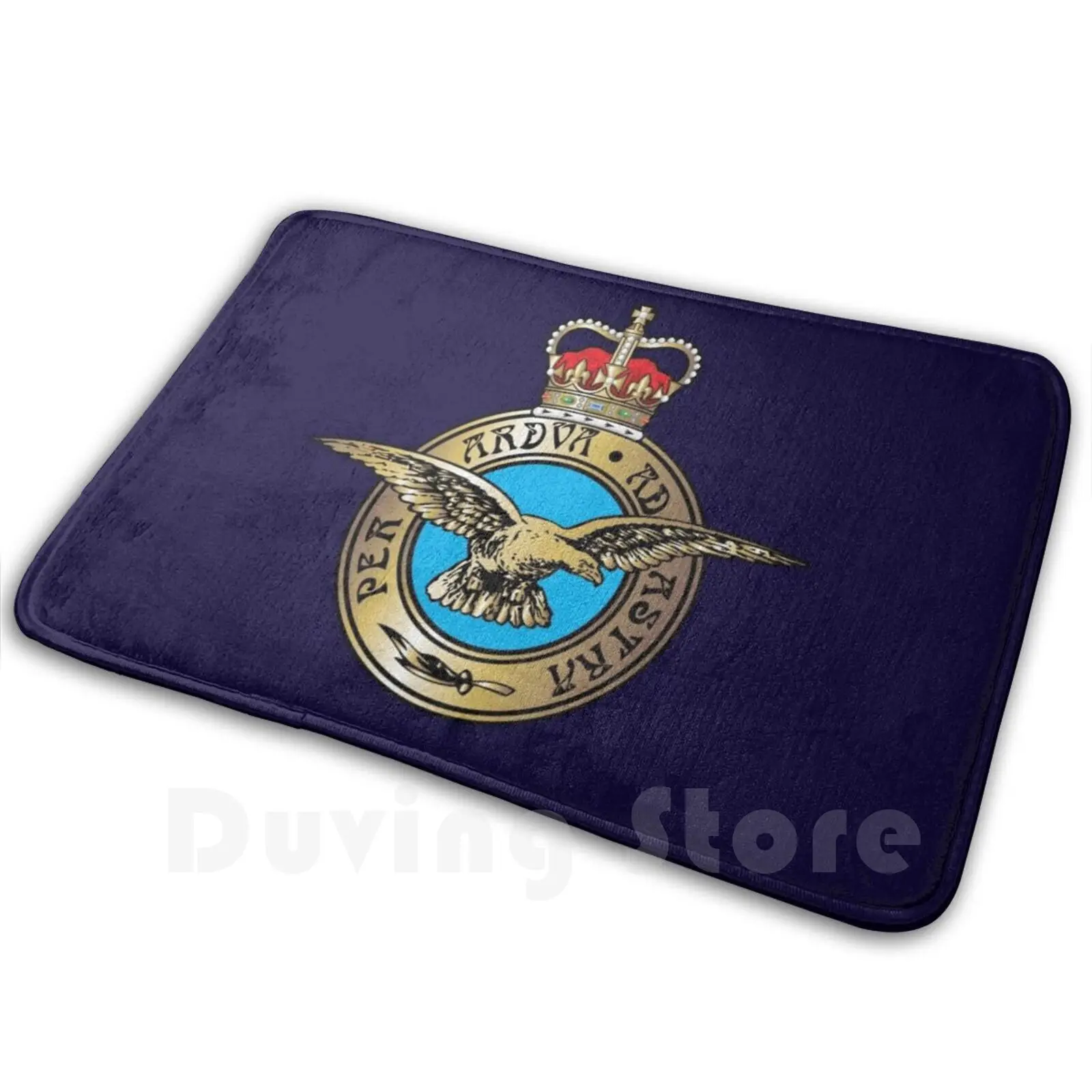 Royal-Air-Force-Badge-On-Navy-Carpet-Mat-Rug-Cushion-Soft-Forces-Army ...