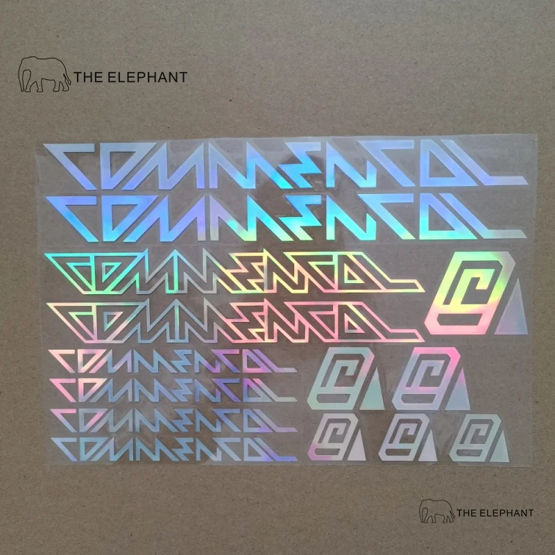 Laser Reflective Frame Stickers set Die-cut decal cycling, mtb, bmx ...