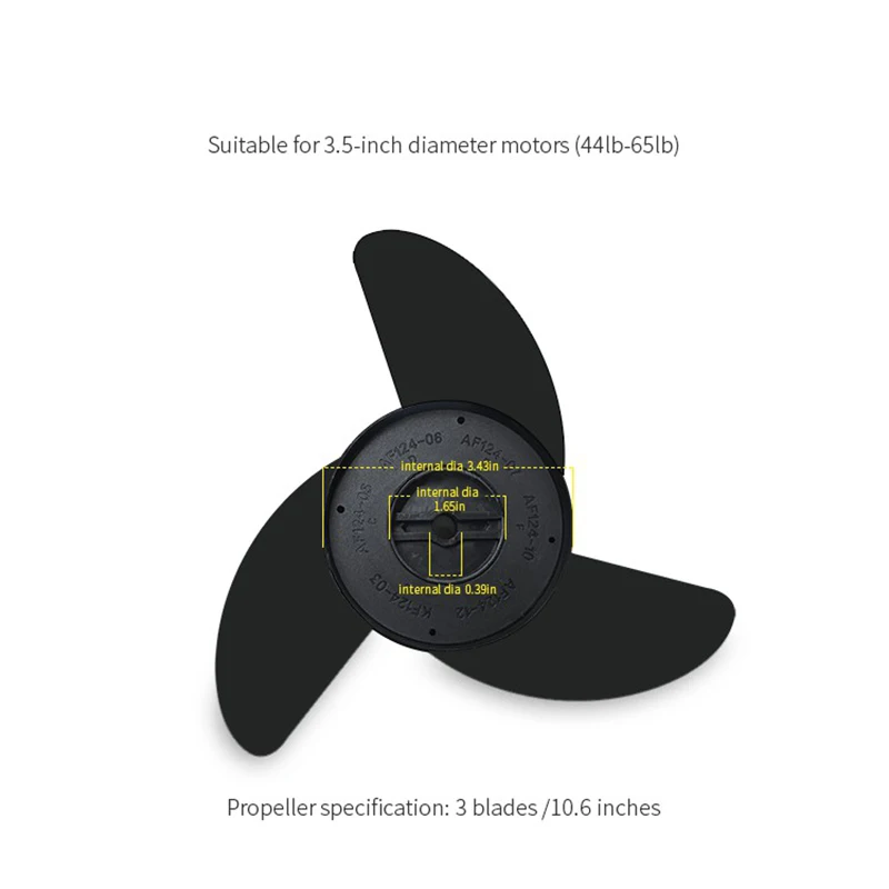 High Quality 3 Blades Motor Boat Propellers Electric Engine Outboard Propeller For Haibo Et44 ...