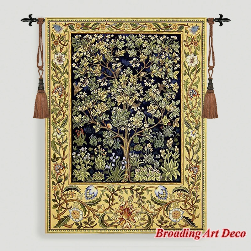 Tapiz del árbol de la vida de William Morris, colgante de pared, tejido ...