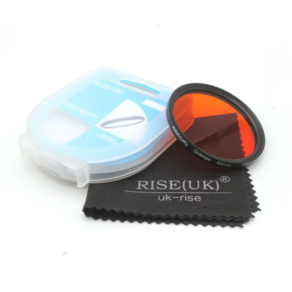 RISE(UK) 52 mm full color orange lens Filter + filter case for Nikon ...