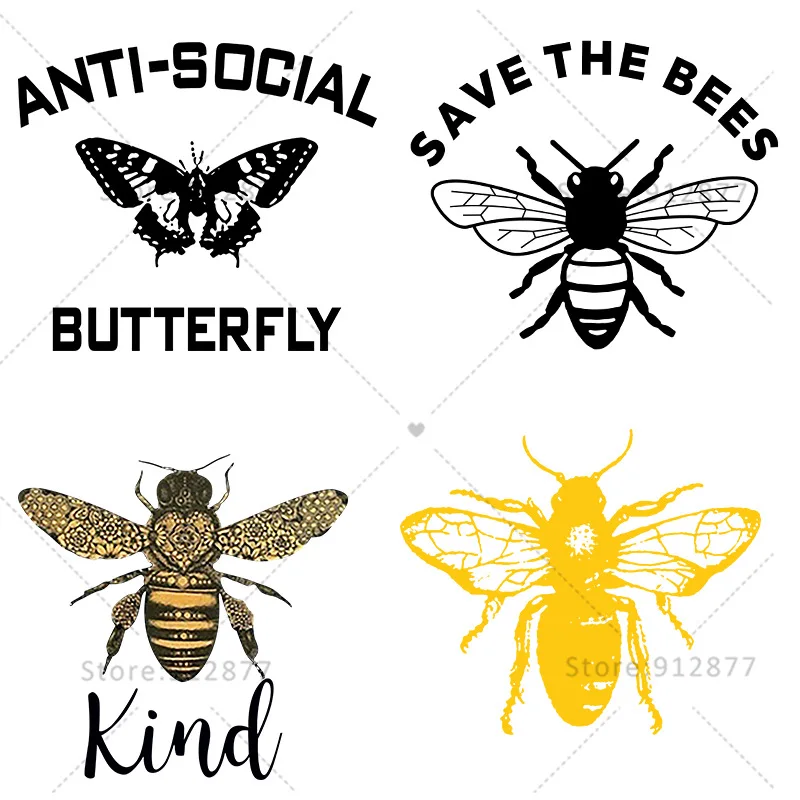 Cloth Stickers Bee Clothes | Heat Transfer Patches Bee | Apparel ...