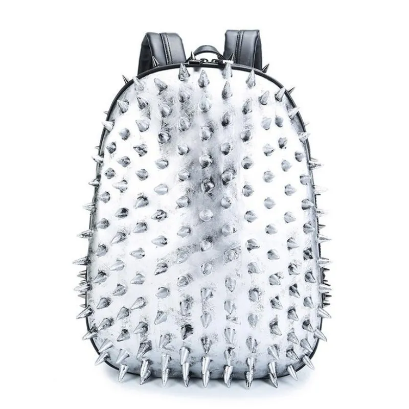Silver Spiked Backpack