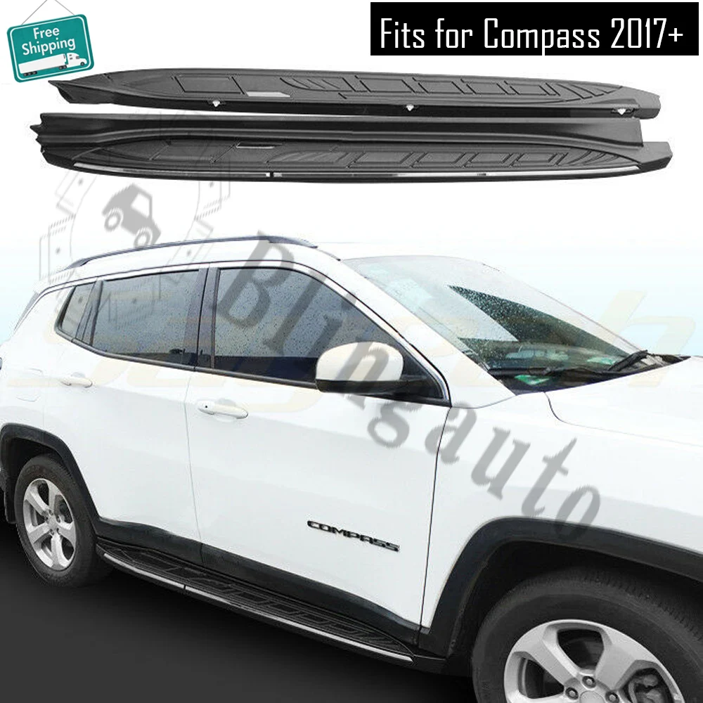 Fits-for-Jeep-Compass-2017-2024-2Pcs-left-right-running-board-side ...