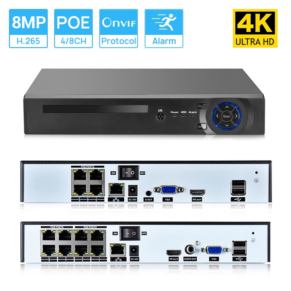 4K-CCTV-POE-NVR-4CH-8CH-4K-8MP-For-IEEE802-3af-48V-POE-IP-Camera ...