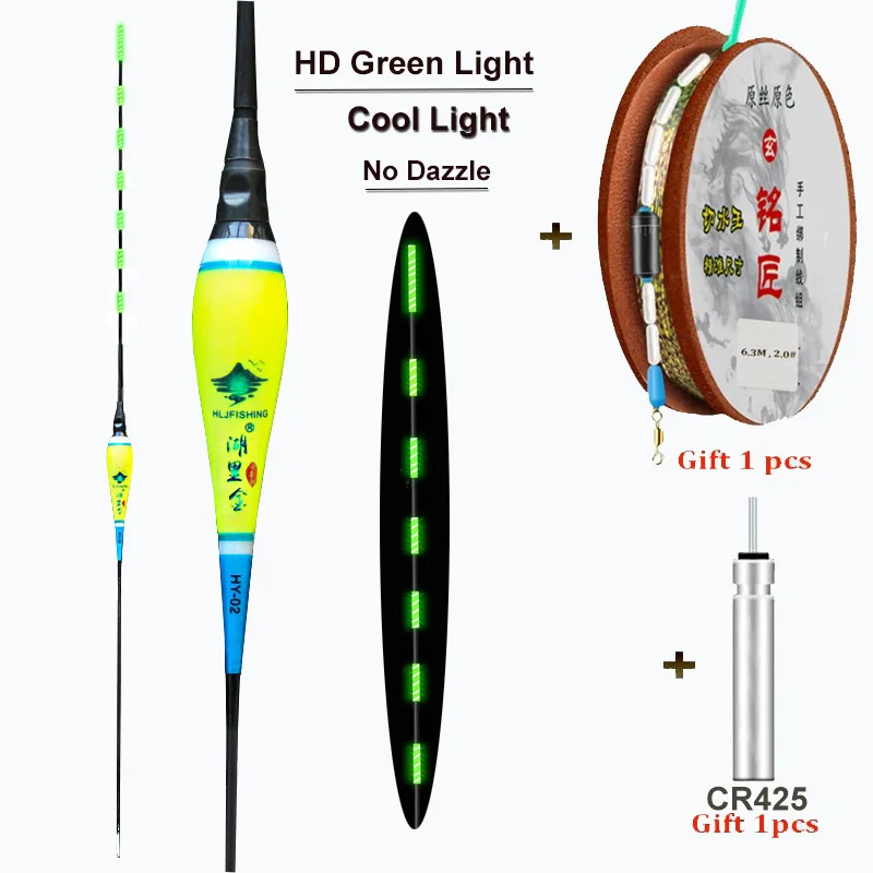 Fishing Floats HD Green Light Electric Night Fishing Floaters Cool ...