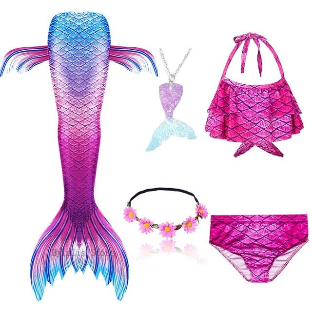 Swimmable Mermaid Tail Cosplay Costume Full Set - AllCosplay.com