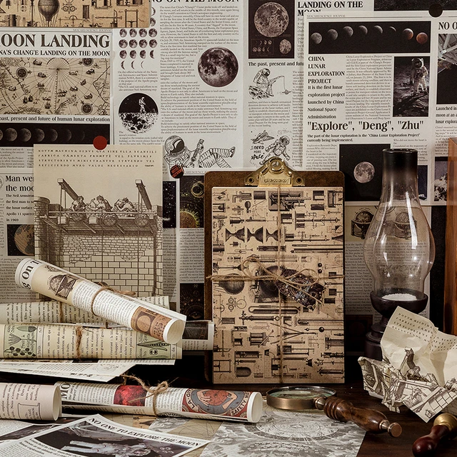 Vintage Scrapbook Paper Man