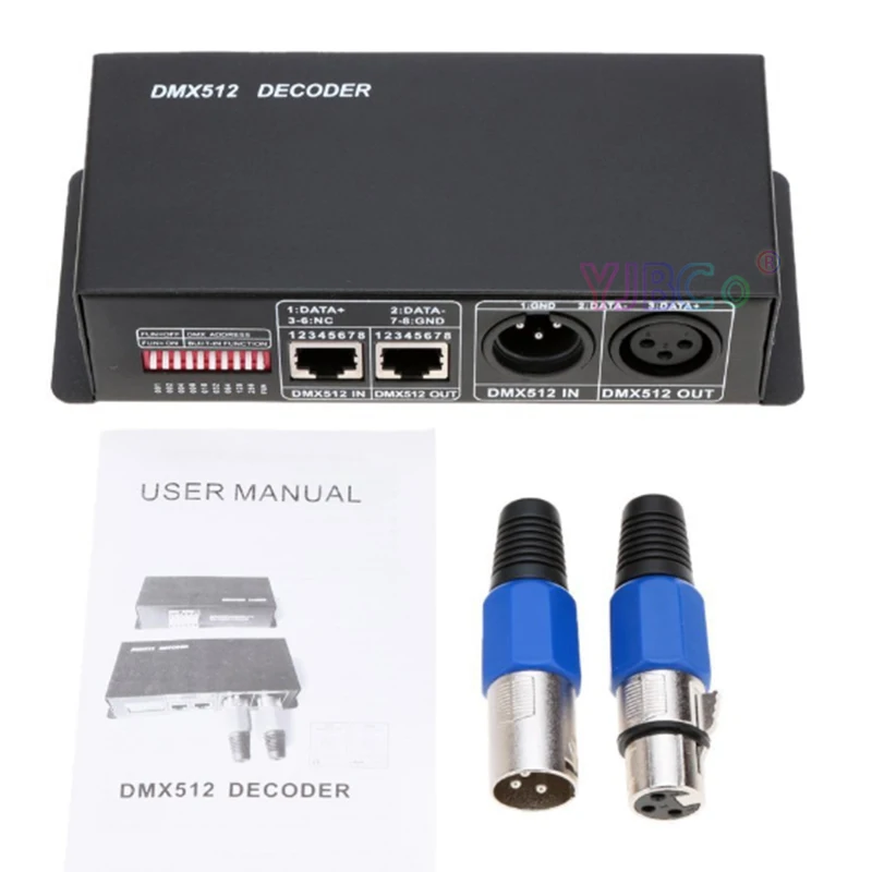 DC 5V 12V 24V RGBW 4CH DMX 512 Decoder led Strip controller DMX to PWM ...