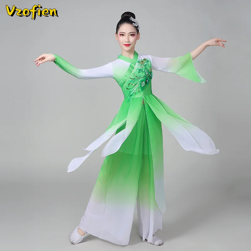 Classical National Yangko Costumes for Women Ancient Chinese Folk Dance ...