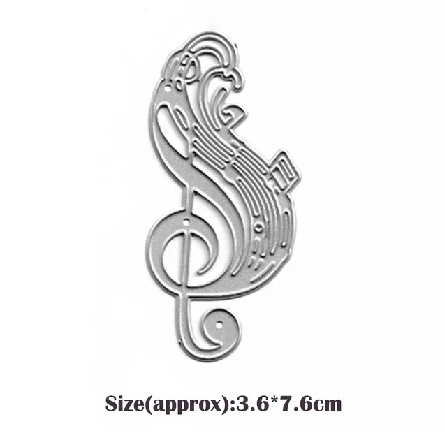 Musical Note Cutting Dies For Scrapbooking Paper Craft Photo Album Card ...