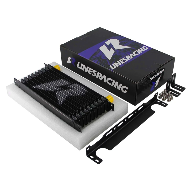 Linesracing An10 10row Aluminum Oil Cooler W/ 262mm Mounting Bracket ...
