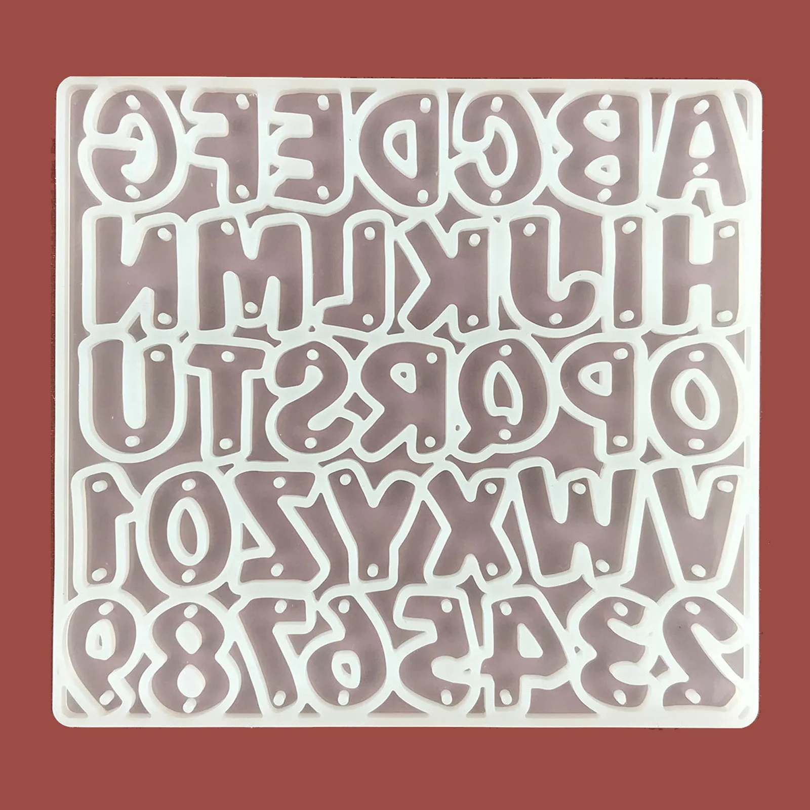 DIY Uppercase Letter Silicone Mold Capital Letter with hole Mold for UV ...