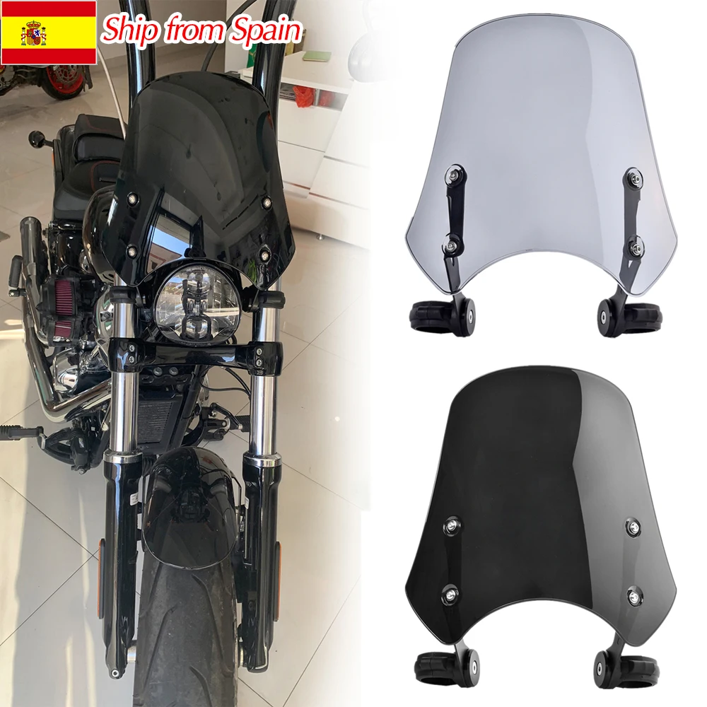 Windscreen-Windshield-for-Harley-FXST-Softail-05-11-FXSTB-00-09-FXSTC ...