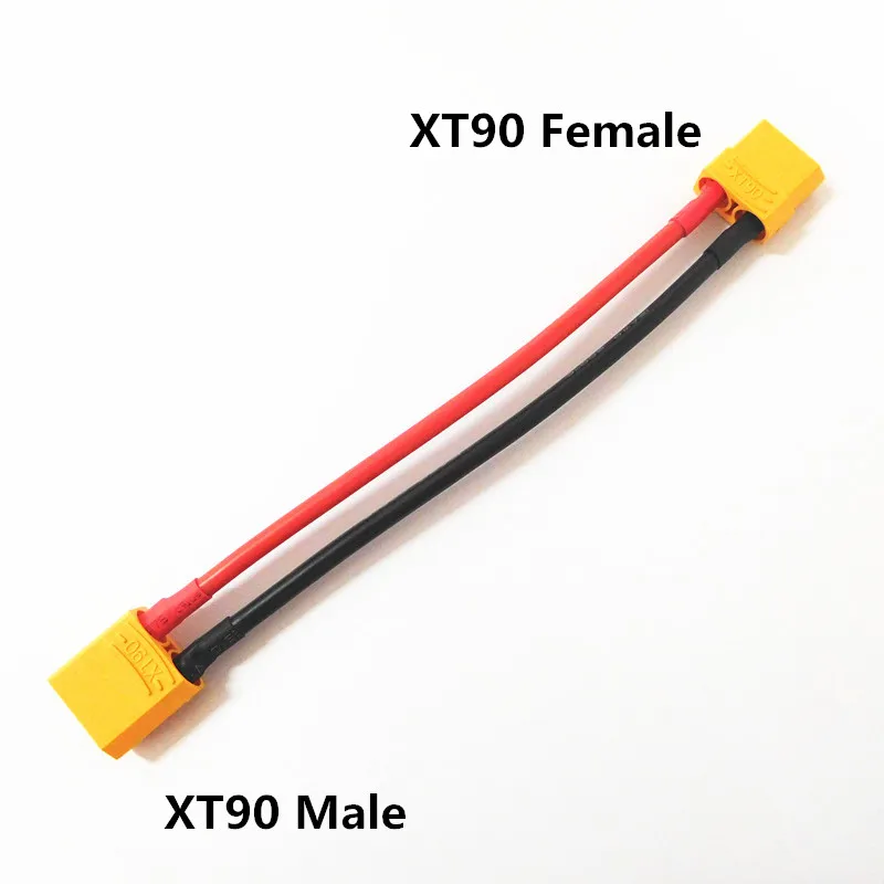 1PCS XT90 Male to XT90 Female Plug Extension Cable Lead Silicone Wire 8AWG 10AWG 12AWG 14AWG