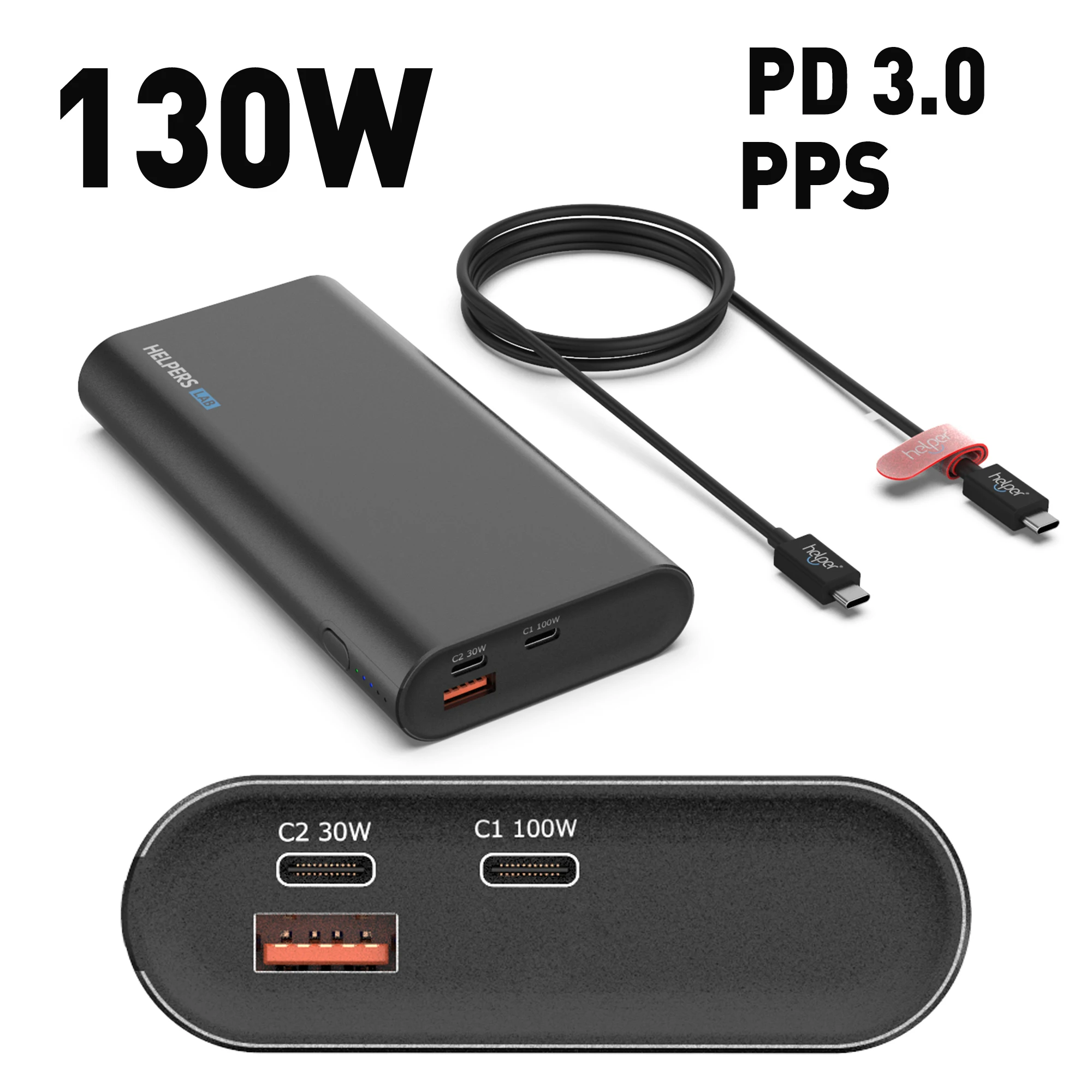 100W 96W 87W 65W 61W 45W 30W USB-C Power Bank with QC3.0 PD PPS for ...