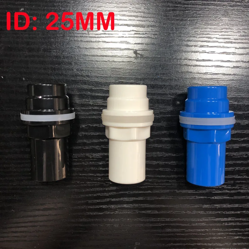 ID 25mm PVC Pipe Connectors Thicken Fish Tank Drain Pipe Joints Garden ...