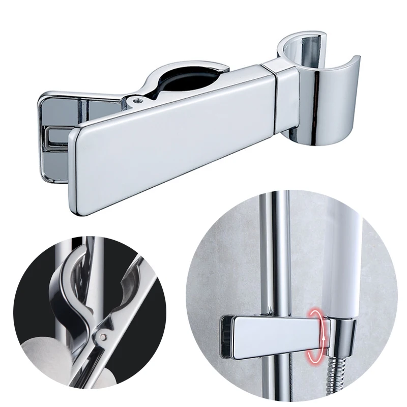Clip-on-Universal-Adjustable-Hand-Shower-Holder-Stable-Metal-Water ...